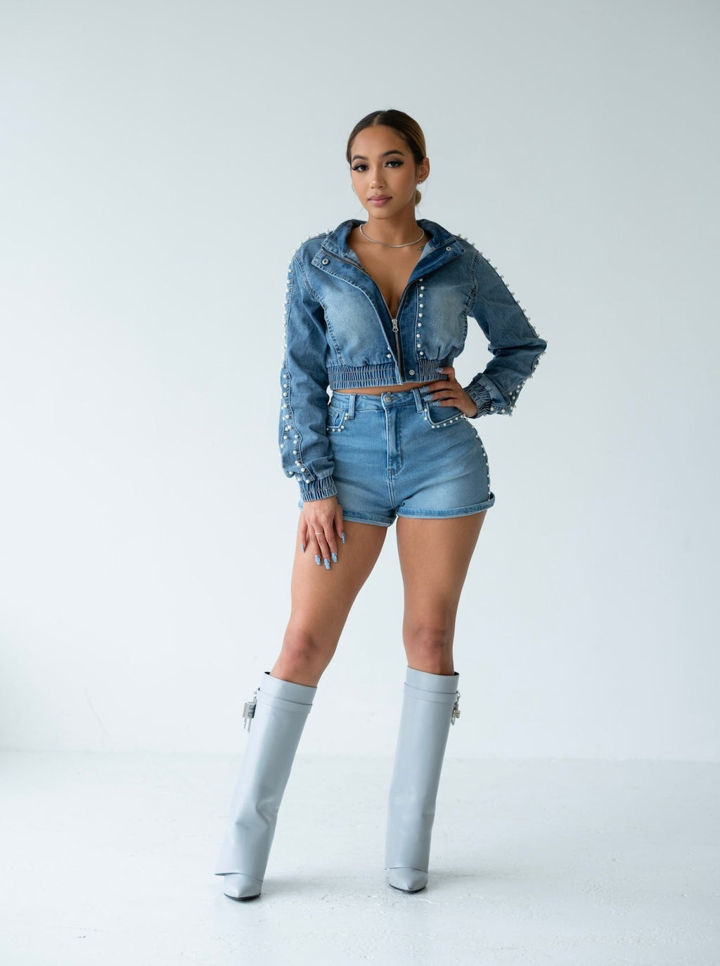 PRETTY PEARL DENIM SET – MUSE ME